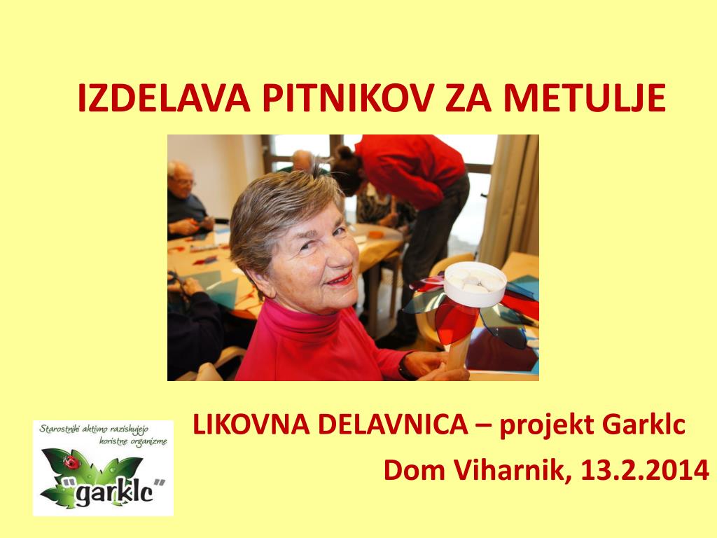 PPT - IZDELAVA PITNIKOV ZA METULJE PowerPoint Presentation, free download - ID:7104873