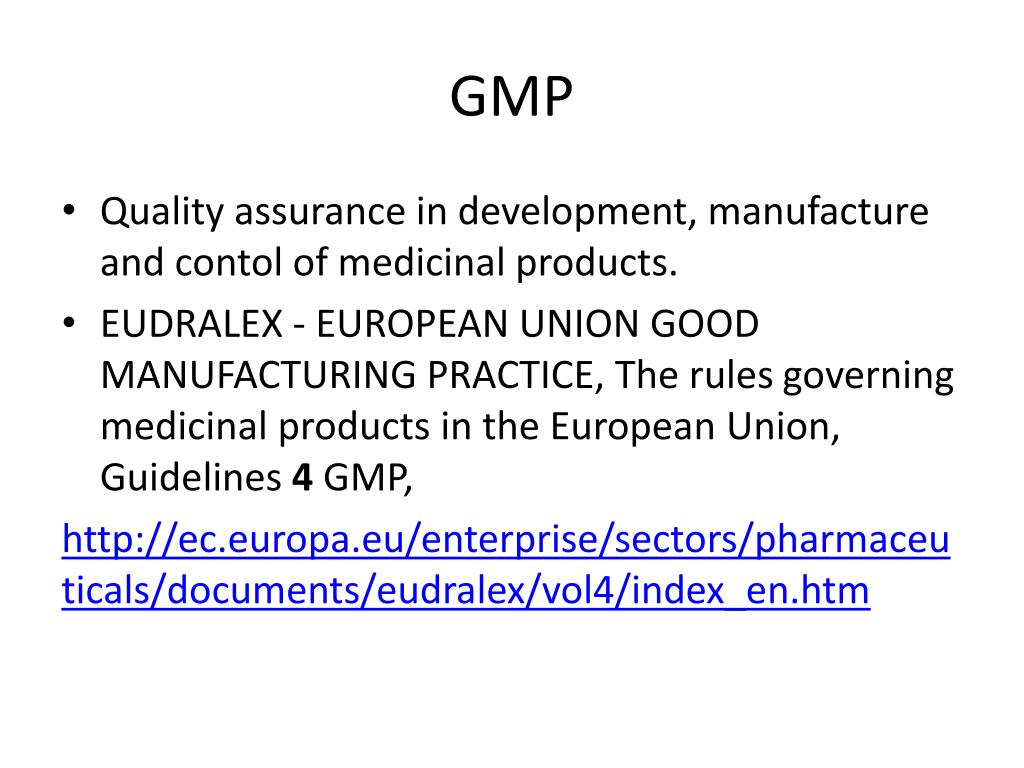 PPT - GMP PowerPoint Presentation, free download - ID:7105535