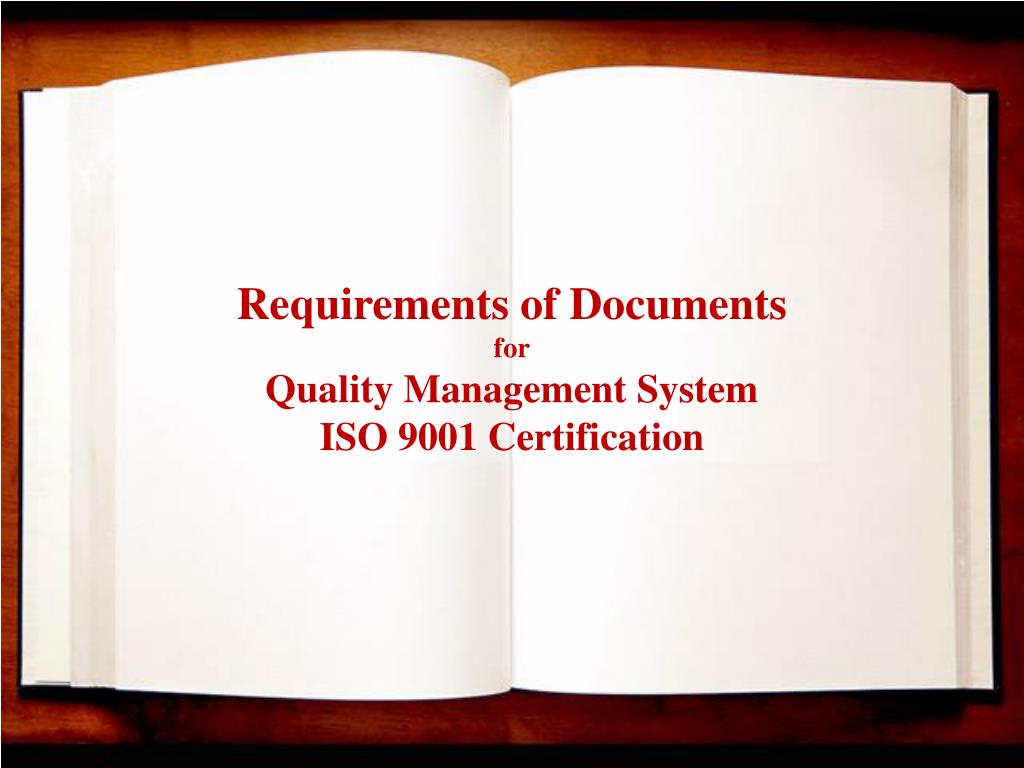 PPT - Documents Requirements for Quality System Certification ...