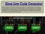 PPT - live xbox code generator PowerPoint Presentation, free download ...