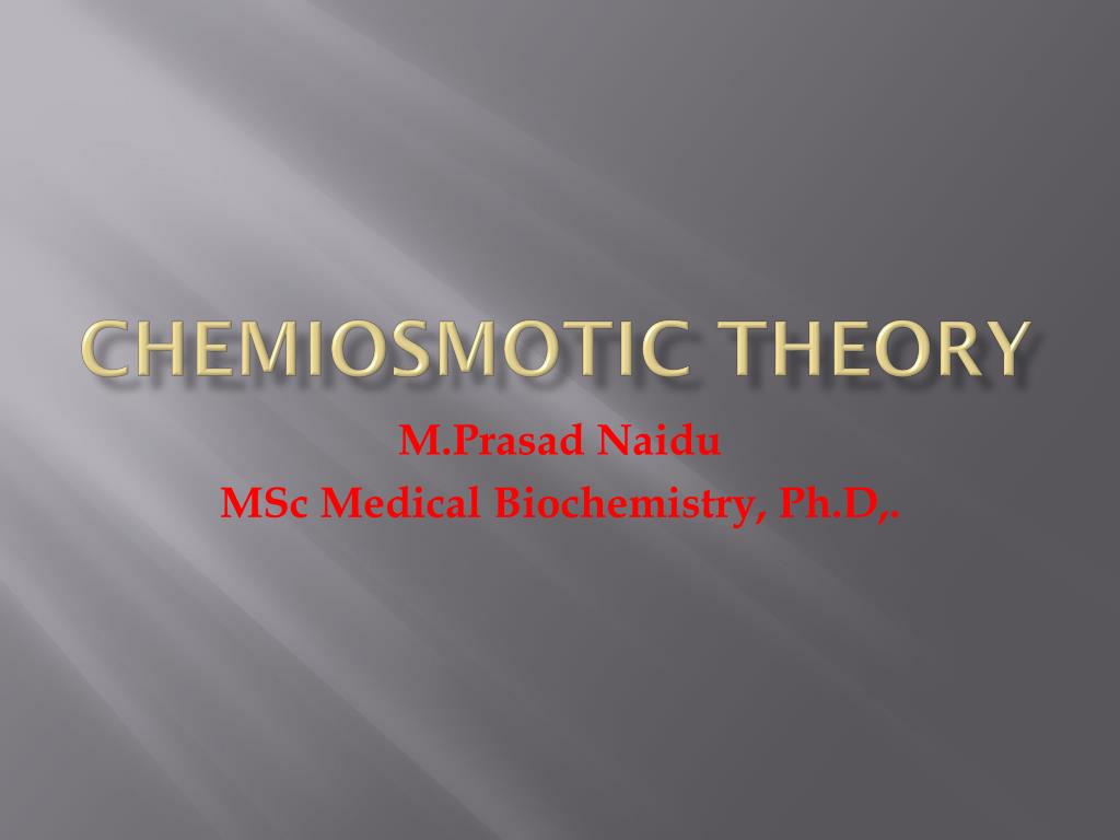 PPT - CHEMIOSMOTIC THEORY PowerPoint Presentation, free download - ID ...